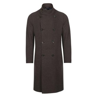Armani Zweireihiger Mantel - - Coats - Herren - Braun - M