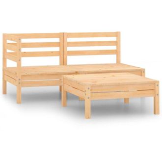 vidaXL vidaXL Salon de jardin 3 pcs bois massif de pin