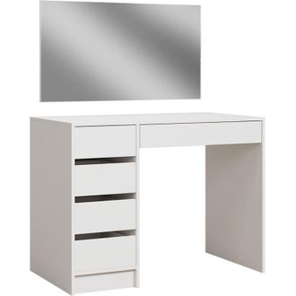 Vicco Coiffeuse Thalia, Blanc, 100 cm avec 5 tiroirs