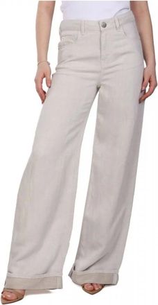 Emporio Armani Femme, Jeans, Gris, Taille: W29 Linen Blend Wide-Leg Jeans