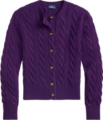 Polo Ralph Lauren cardigan en maille torsadée - Violet
