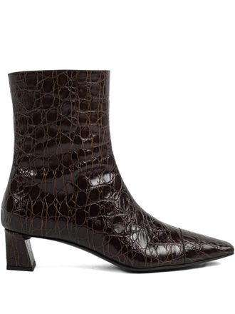 Giuseppe Zanotti Brenda crocodile-effect boots - Braun
