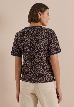 Cecil Rundhalsshirt mit Leomuster
