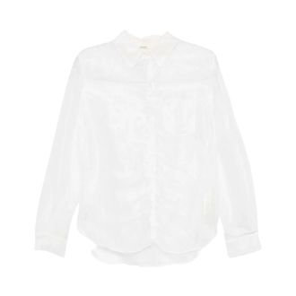 Khaite Chemisier Allie Roul&eacute; - Femme - Blouses et Chemises - Blanc - Taille: 36 FR