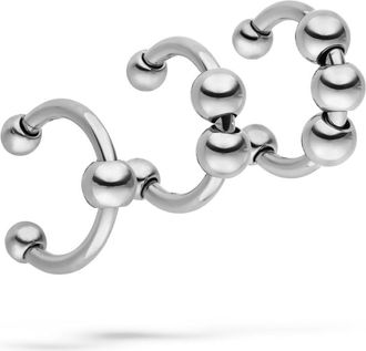 Liebeskind BERLIN Urban Chic Earcuff Set - Earcuff Set aus Edelstahl - Silber - 1,4 cm - wasserfest & hautfreundlich