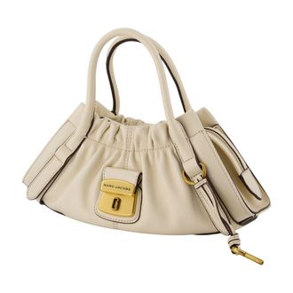 Marc Jacobs Womens The Small Satchel Shoulder Bag - Marc Jacobs Leather Ivory Lambskin Shoulder-Hobo-Bags