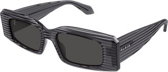 Alaia Rechteckige Sonnenbrille - - Accessories - unisex - Grau - 53 MM