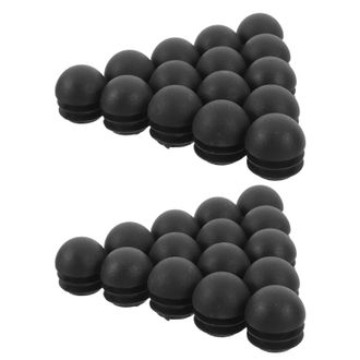 DOITOOL 25 Stück Teiliges Kunststoff rundkopf endkappen Ømm Rohrstopfen für Möbelrohre Korrosionsbeständige Langlebige Kunststoffrohrverschlussstopfen für Hei