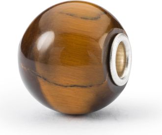 Trollbeads Jumbo Runde Edelstein Beads (Gelbes Tigerauge)