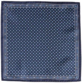 Eton Pochette de costume &agrave; motif en soie