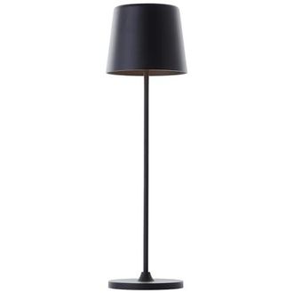 Brilliant Lampe Kaami LED Au&szlig;entischleuchte 37cm schwarz matt Metall/Bambus schwarz 2 W LED integriert