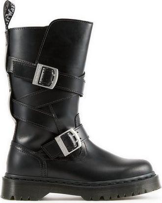 Dr. Martens Bottes biker Anistone en cuir &agrave; brides