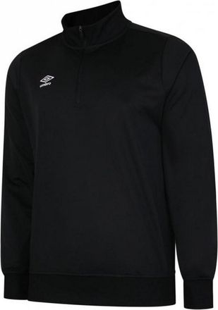 Umbro Herren Club Essential Half Zip Sweatshirt (Schwarz)