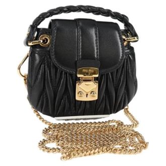 Miu Miu Pre-owned Leder Handtaschen - - Pre-owned - Damen - Schwarzk - ONE SIZE