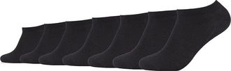 Camano Unisex Sneakersocken Unisex für Damen und Herren Atmungsaktiv bequem elastisch hoher Baumwollanteil weicher Bund 7er Pack 43/46 black