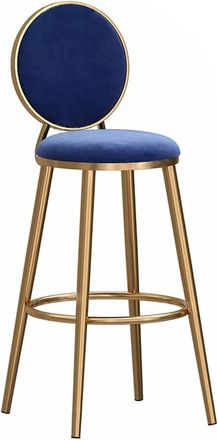 Generic Samtbesetzte Barhocker in Tresenh&ouml;he mit Metallbeinen, Barst&uuml;hle f&uuml;r K&uuml;cheninsel, Esszimmer und Kneipe