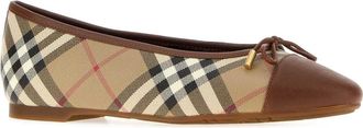 Burberry Archive Check Canvas Ballet Flat - Beige