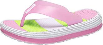 Generic Tongs pour femme avec semelle en caoutchouc, semelle &eacute;paisse antid&eacute;rapante, chaussures de plage, arc-en-ciel, pantoufles &eacute;paisses avec talon ouvert, R