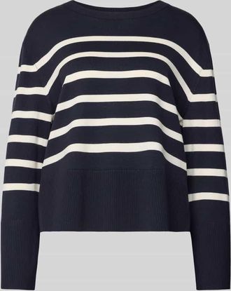 Comma Strickpullover mit gerippten Abschl&uuml;ssen