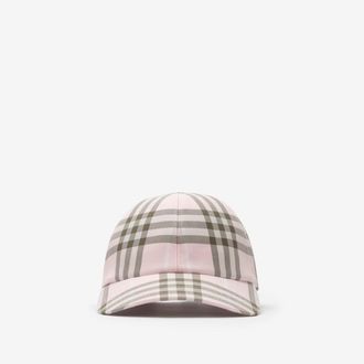Burberry Casquette de baseball en coton Check, Size: M