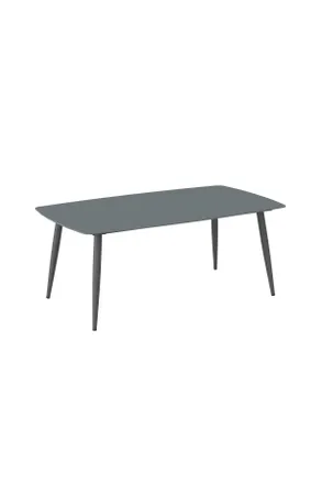 ambia GARDEN Loungetisch, Dunkelgrau, Metall, Glas, rechteckig, konisch, 105x40x60 cm, Loungem&ouml;bel, Loungetische