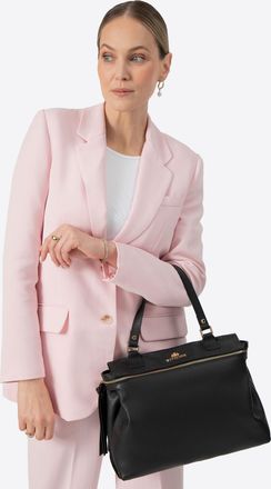 Wittchen Damenkoffer aus naturbelassenem Erbsenleder, schwarz, Naturleder