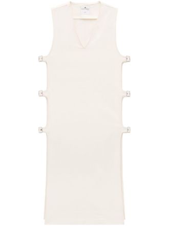 Courrèges robe en jean à boucles - Tons neutres