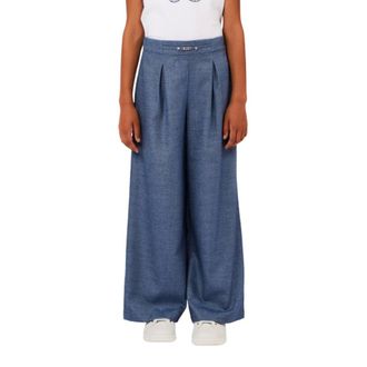 Liu Jo Femme, Pantalons, Bleu, Taille: 36 FR Wide Pantalons