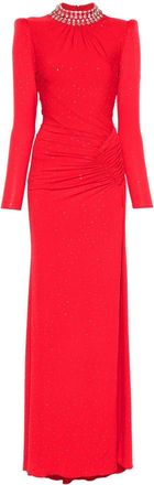 Nissa Maxikleid mit Kristallverzierung - Rot