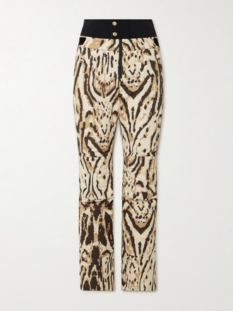Bogner Maren Bedruckte Skihose Mit Gummibes&auml;tzen - Animal-Print
