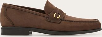 Ferragamo Herren Loafer mit Gancini-Ornament Braun Gr&ouml;&szlig;e 39.5