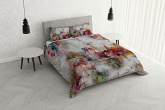 Italian Bed Linen SD-27 Bettwäsche-Set mit Digitaldruck, hergestellt in Italien, Doppelbett