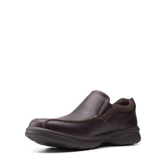 Clarks Herren Bradley Step Slipper, Braunes Trommelleder, 45.5 EU Weit