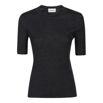 P.A.R.O.S.H. P.a.r.o.s.h., Femme, Pulls, Gris, Taille: 38 FR Pull &agrave; Manches Courtes Style Leila de P.a.r.o.s.h