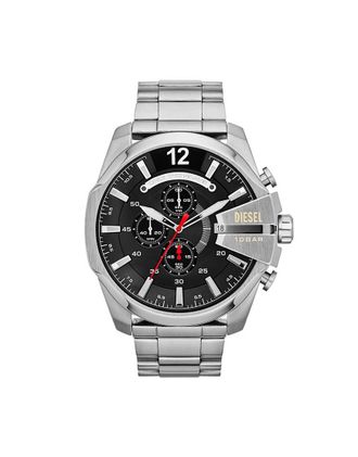 Diesel Mega Chief - Herrenuhr aus Stahl in Silberoptik