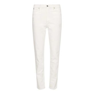 Tommy Hilfiger Mom Jeans mit Blumenstickerei - - Trousers - Damen - Wei&szlig; - W27
