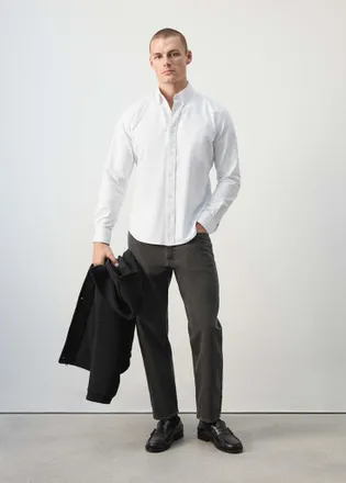 Mango Chemise 100 % coton Oxford blanc - Homme - XXL - MANGO MAN