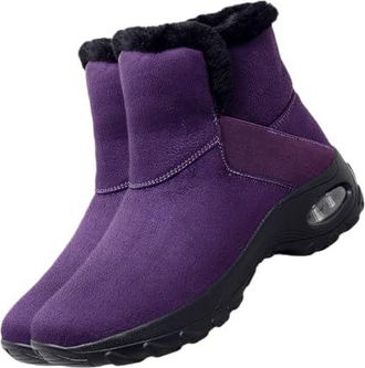 Beaupretty Bottes de Neige DHiver pour Femmes -Mollet Doublure Polaire Chaude Semelle Antid&eacute;rapante Couleur Violet Taille 41 Confortables et Adapt&eacute;es aux Activit