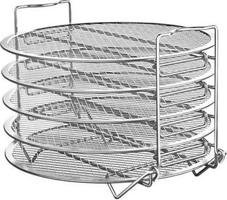 Generic Plateau de friteuse &agrave; air comprim&eacute; empilable en acier inoxydable &agrave; 5 couches pour la pr&eacute;paration des aliments de cuisine, design peu encombrant pour f