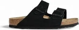 Birkenstock ARIZONA (SUEDE) - Sandalo da donna in pelle BIRKENSTOCK con doppia fascia 41/BLACK-N