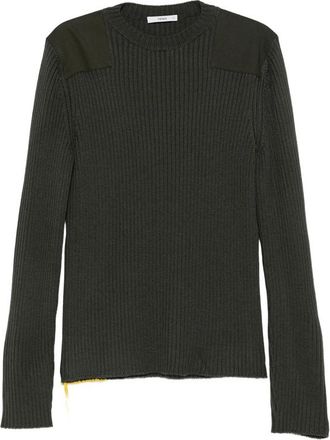 Fendi Ribbed-knit Shoulder-patch Sweater