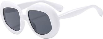 Generic Lunettes De Soleil &Agrave; Monture Large For Hommes, Id&eacute;ales For Les D&eacute;placements Quotidiens Et Vacances For Femmes(White)