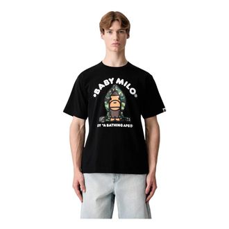 A Bathing Ape ABC Camo Milo On Big Ape Tee - - Tops - Herren - Schwarzk - 2XL