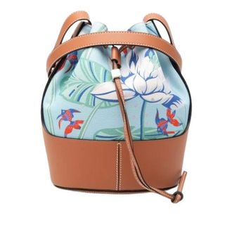 Loewe Pre-owned Printed Canvas Bucket Bag - - Pre-owned - Damen - Blau - ONE SIZE