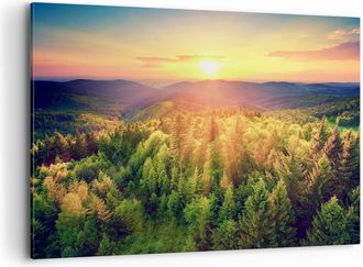 Arttor Bilder auf Leinwand 100x70cm Leinwandbild mit Rahmen Berge Natur Groß Wanddeko Bild Schlafzimmer Küche Deko Wandbilder Dekoration Wohnzimmer Wall Deco