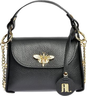 Anna Luchini Schwarz Rindsledertasche