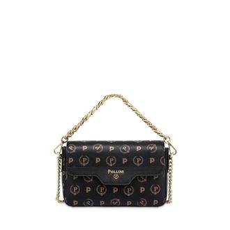 Pollini Logo Flap Crossbody Bag - - Bags - Damen - Schwarzk - ONE SIZE