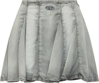 Diesel Femme, Jupes, Gris, Taille: W26 Logo-detail Pleated Mini Skirt