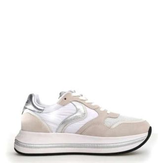 Voile Blanche Mesh- und Wildleder-Sneaker Sand Silber - - Shoes - Damen - Mehrfarbig - 38 EU