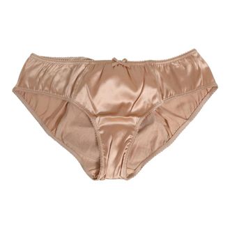 Dolce & Gabbana Seiden Satin Schleife Spitze Unterw&auml;sche - - Underwear - Damen - Beige - S